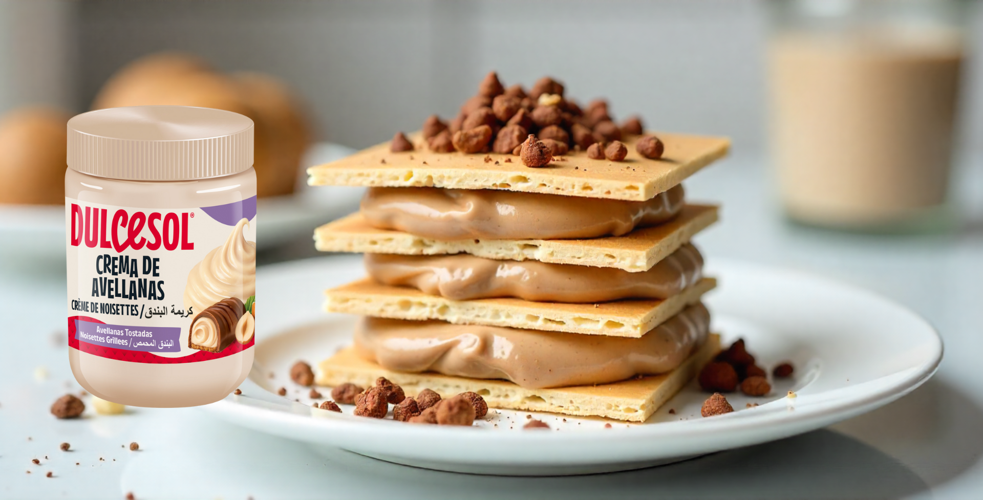 Bolo de bolacha com creme de avelã Dulcesol