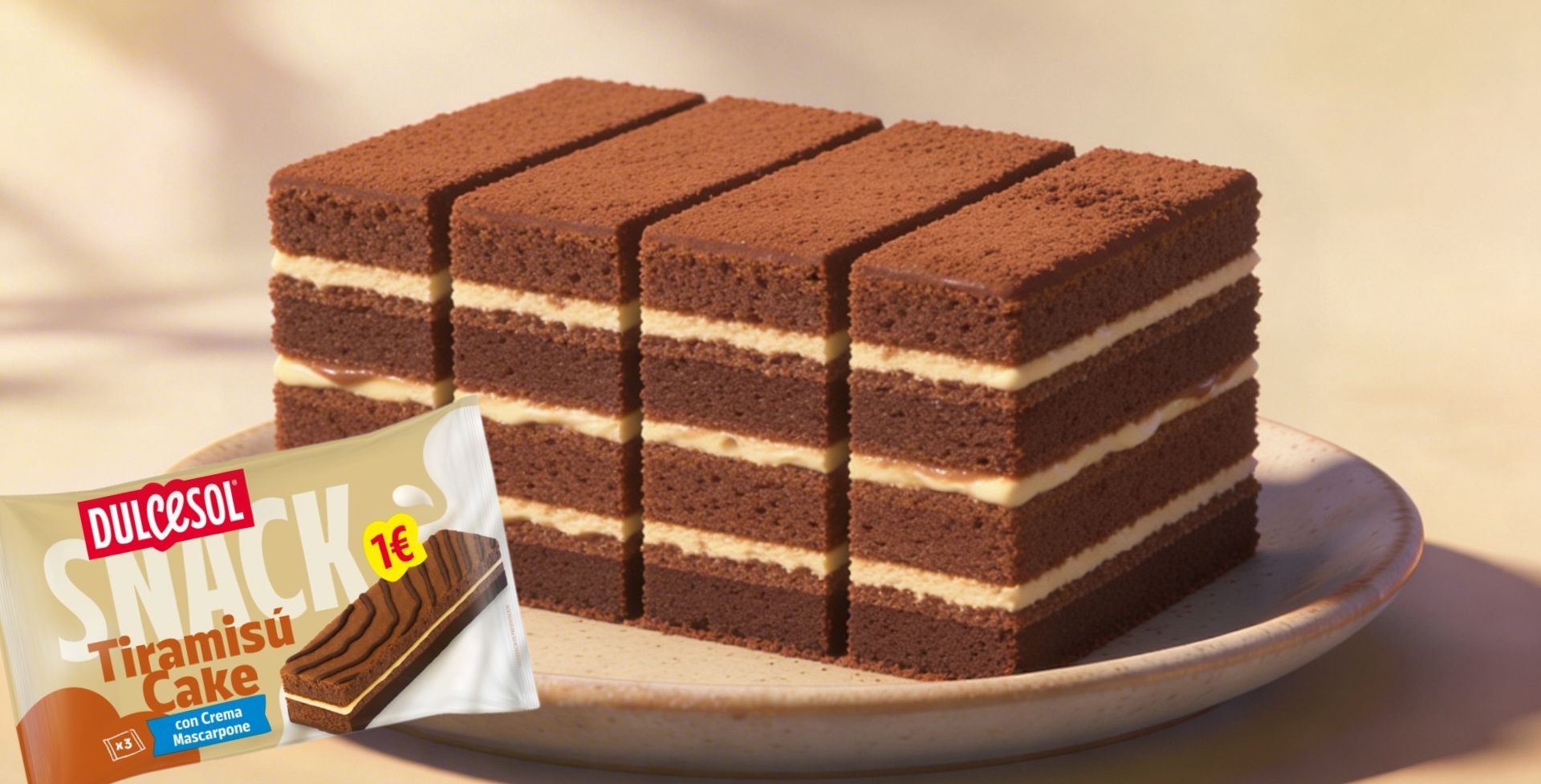 Gâteau au café froid avec gâteau tiramisu Dulcesol